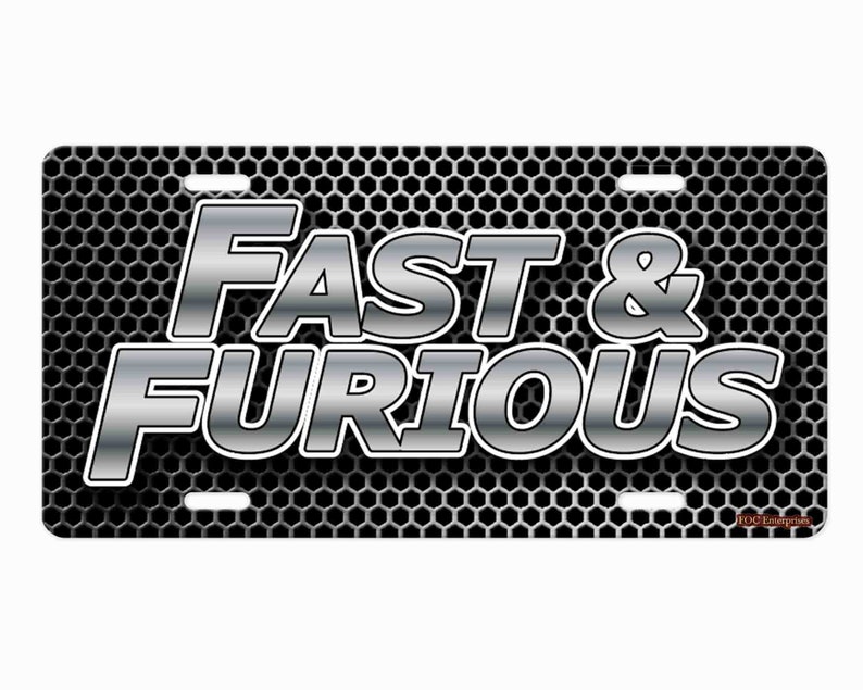 Fast & Furious Racing Fast and Furious Novelty License Plate | Etsy