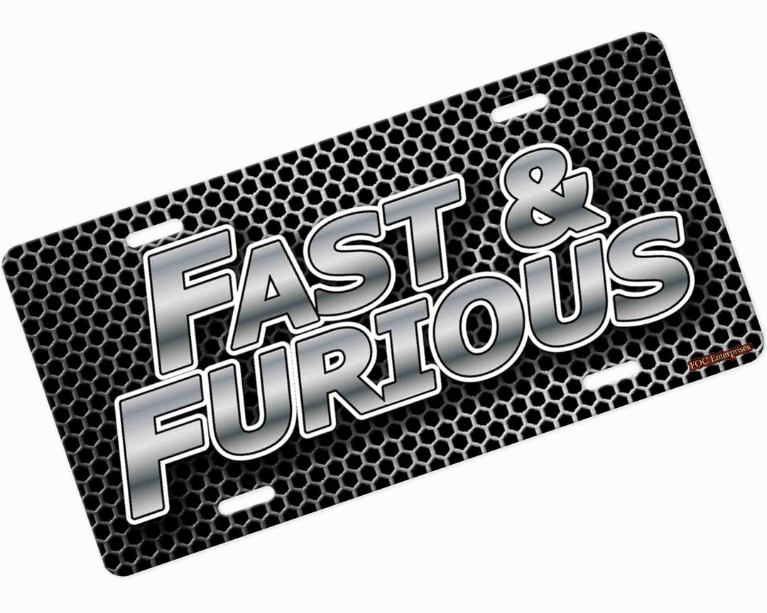 Fast & Furious Racing Fast and Furious Novelty License Plate Cover Auto ...
