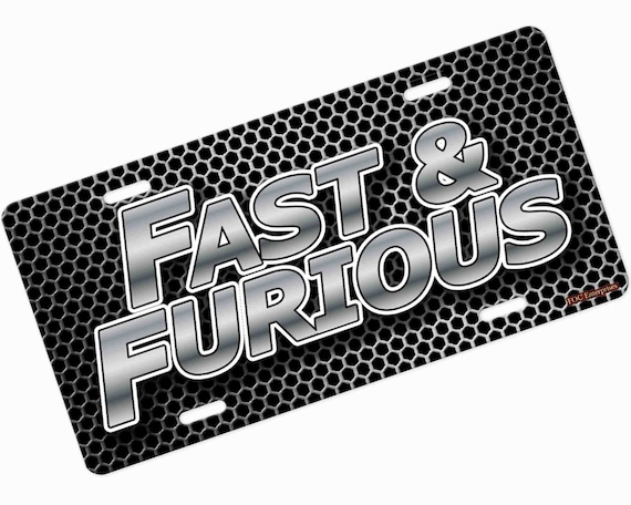 Fast & Furious Racing Fast and Furious Novelty License Plate | Etsy