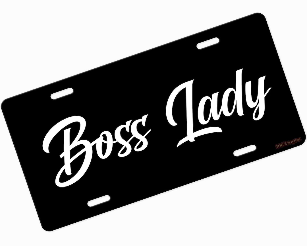 Boss Lady Custom Design Novelty License Plate Cover Auto Car Tag ...