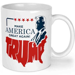 America Map Trump Make America Great Again Republican Party Coffee Mug ...