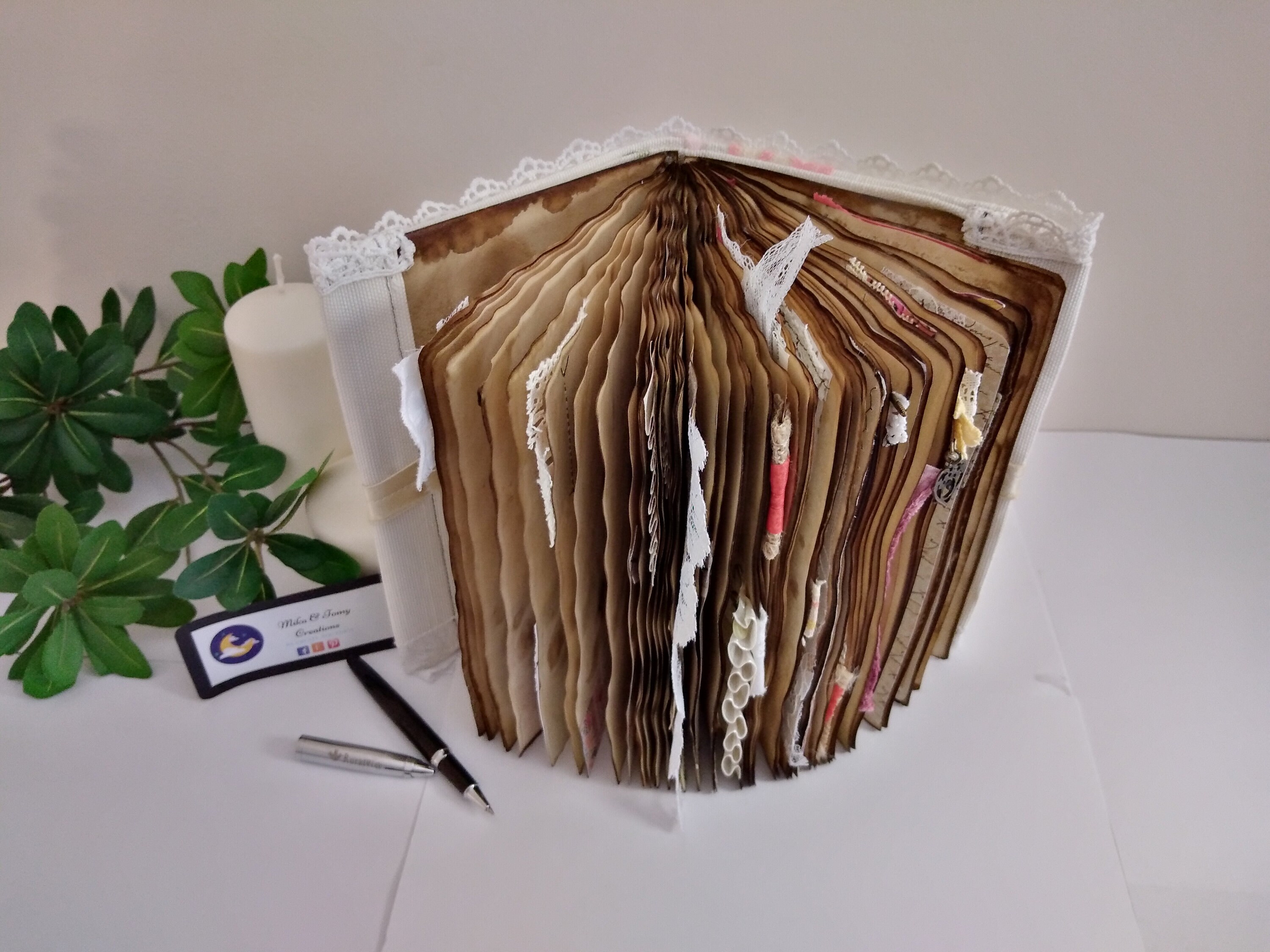 2 in 1 Romantic Diary With Removable Shabby Chic Sleeve - Etsy