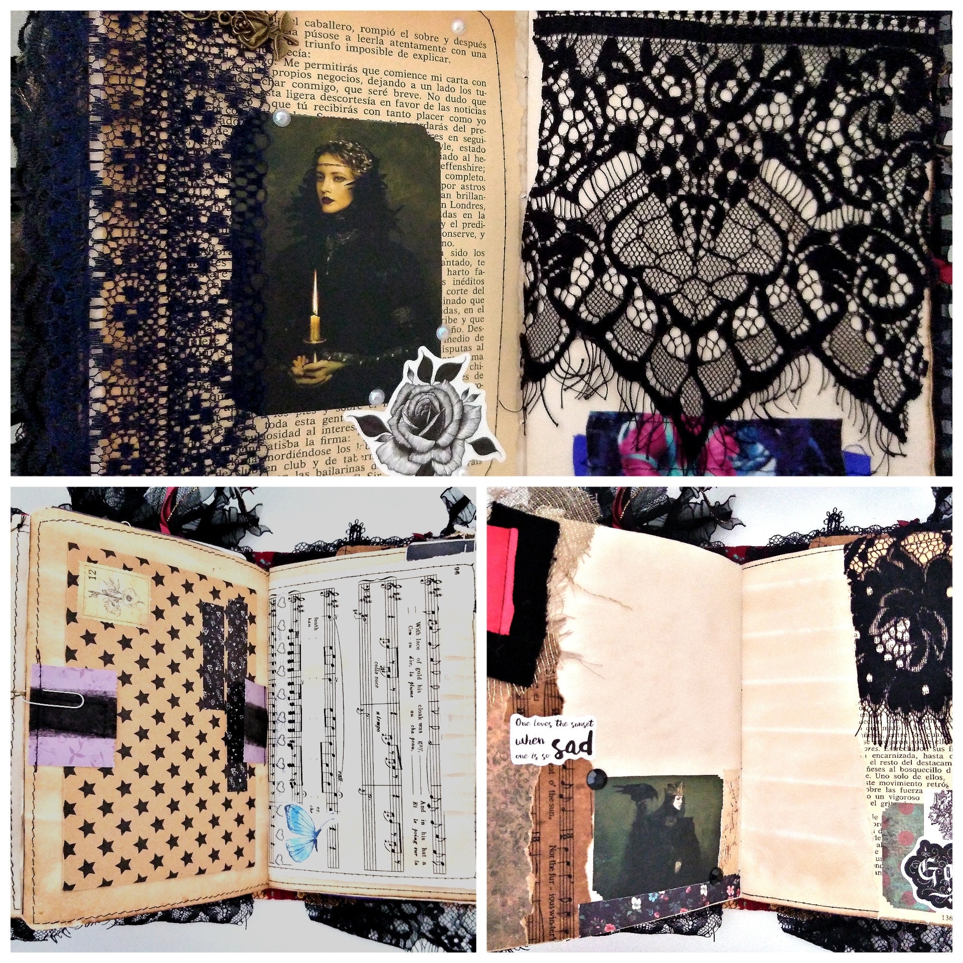 Red Gothic Princess Diary - Etsy