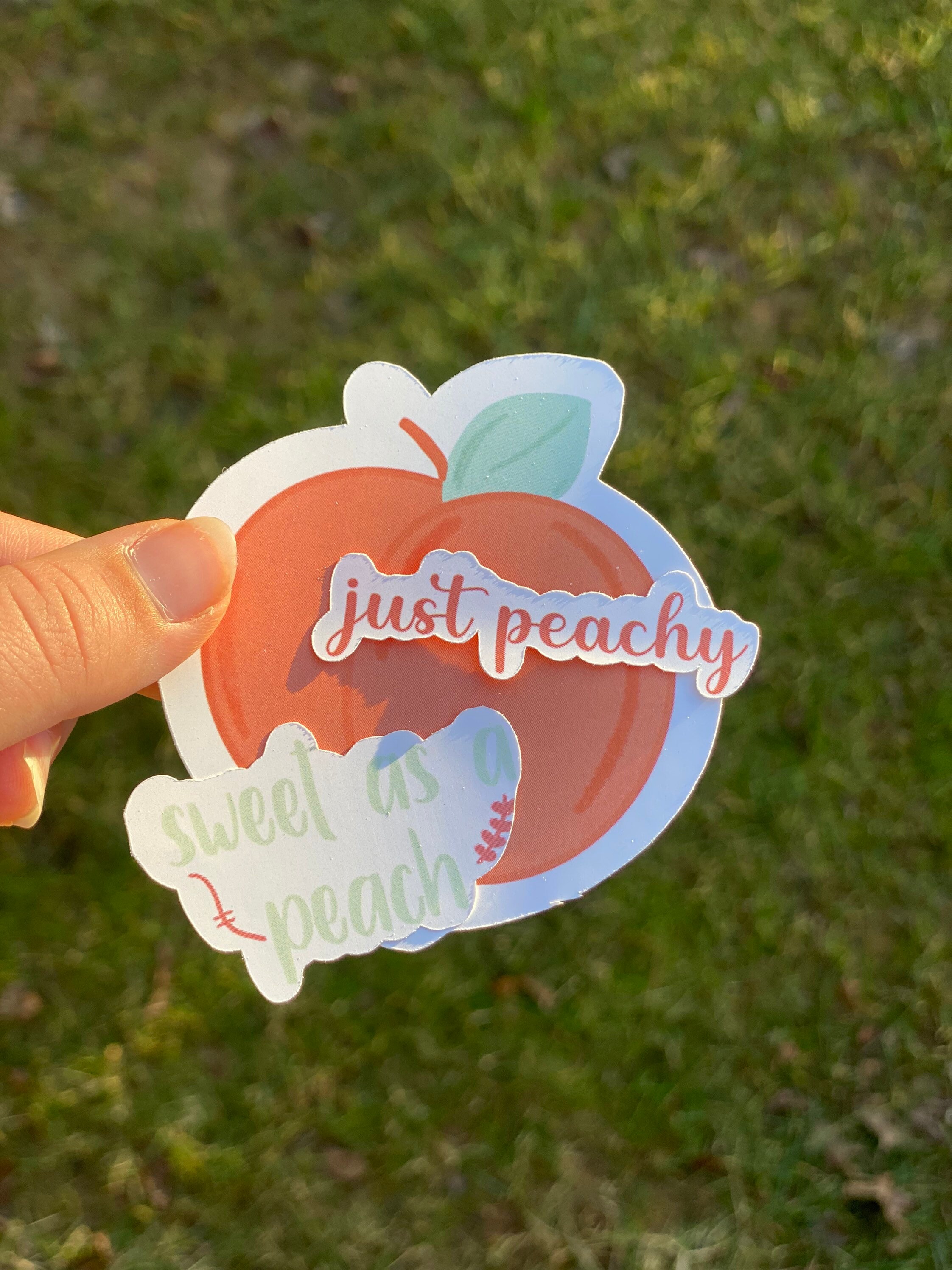 Peach Stickers Waterproof Sticker Pack | Etsy
