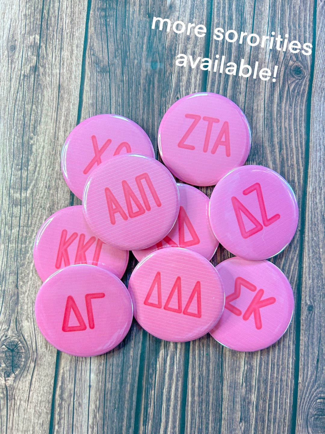 Sorority Buttons Sorority Pins Game Day Big Little Bid Day Hot Pink ...