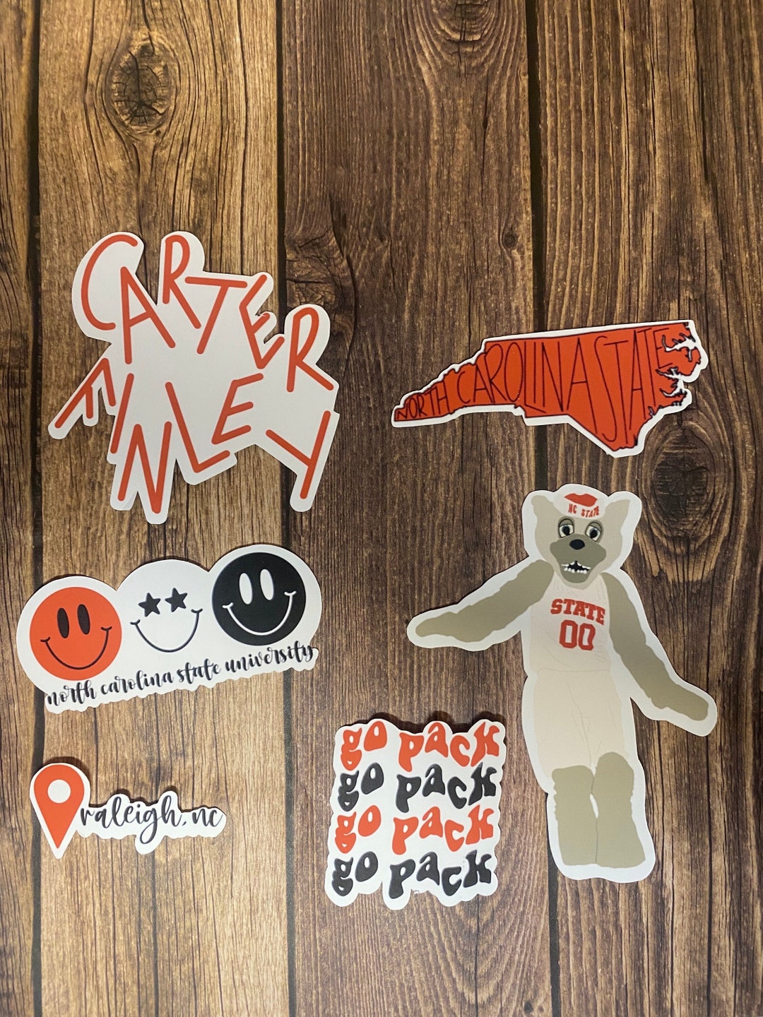 North Carolina State University Sticker Pack NC State Stickers Raleigh ...