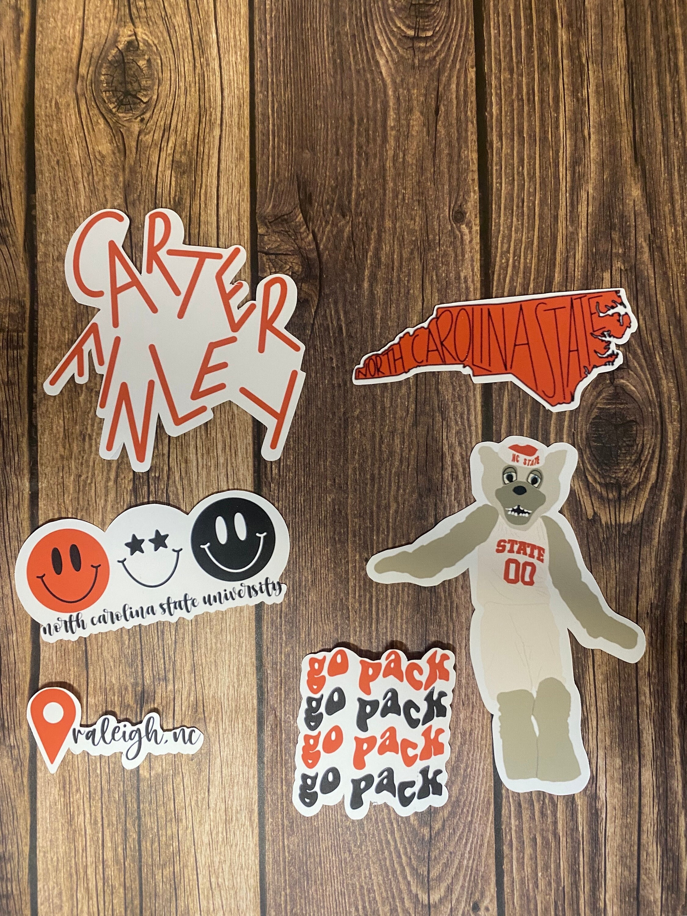 North Carolina State University Sticker Pack NC State Stickers Raleigh ...