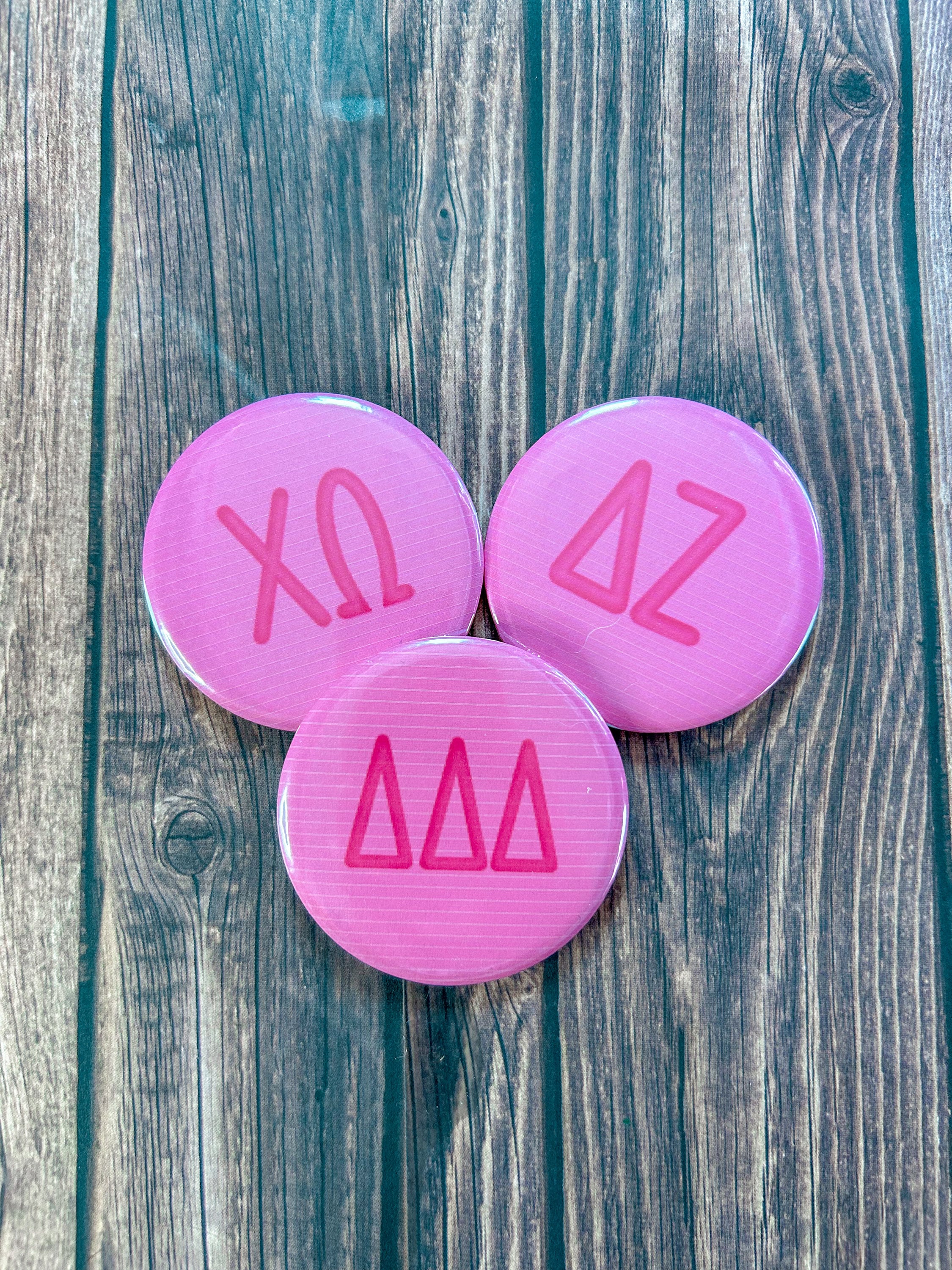 Sorority Buttons Sorority Pins Game Day Big Little Bid Day Hot Pink ...