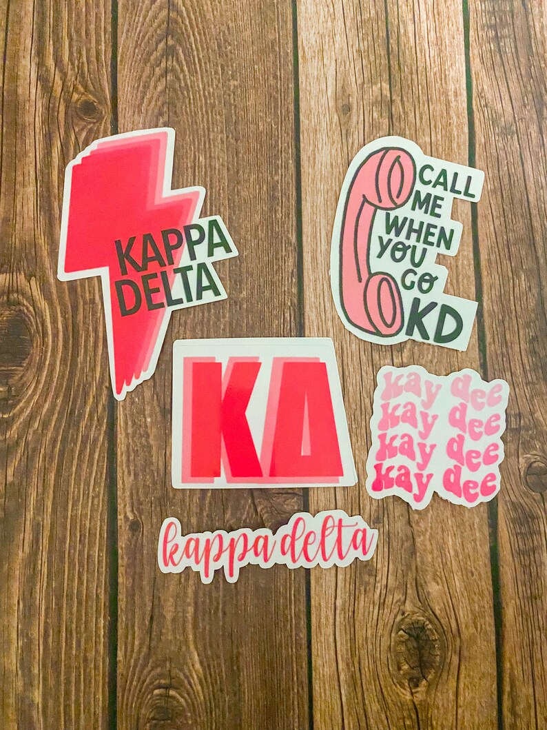 Kappa Delta Pink Sticker Pack Cute Stickers Sorority Trendy Preppy ...