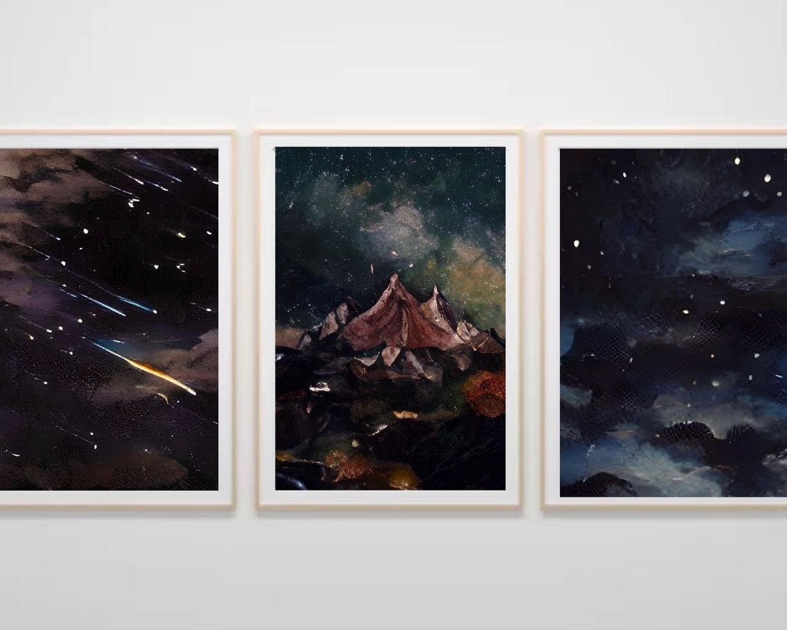 ACOTAR Wall Prints Velaris Night Court Shooting Stars - Etsy