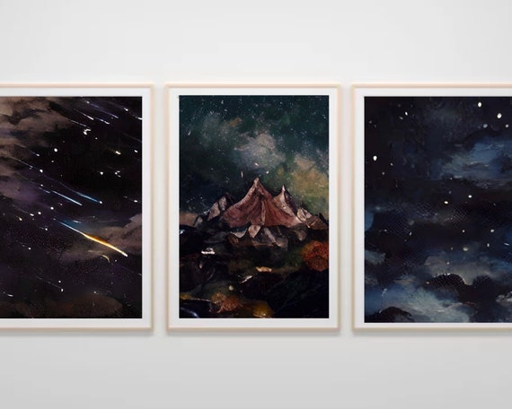 ACOTAR Wall Prints Velaris Night Court Shooting Stars - Etsy