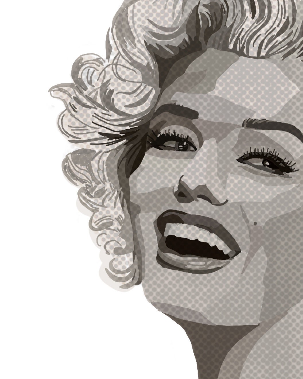 Marilyn Monroe | Classic Movie Star | Celebrity | Black and White Print ...