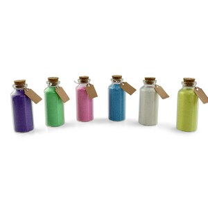 Colored Sand Bottles (6 Colors) - Colored Sand in a Jar - Fairy Dust ...