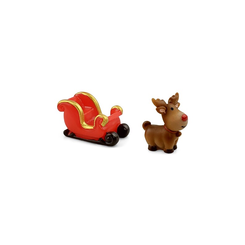 Miniature Christmas Sleigh Set 2pc Christmas Sleigh - Etsy