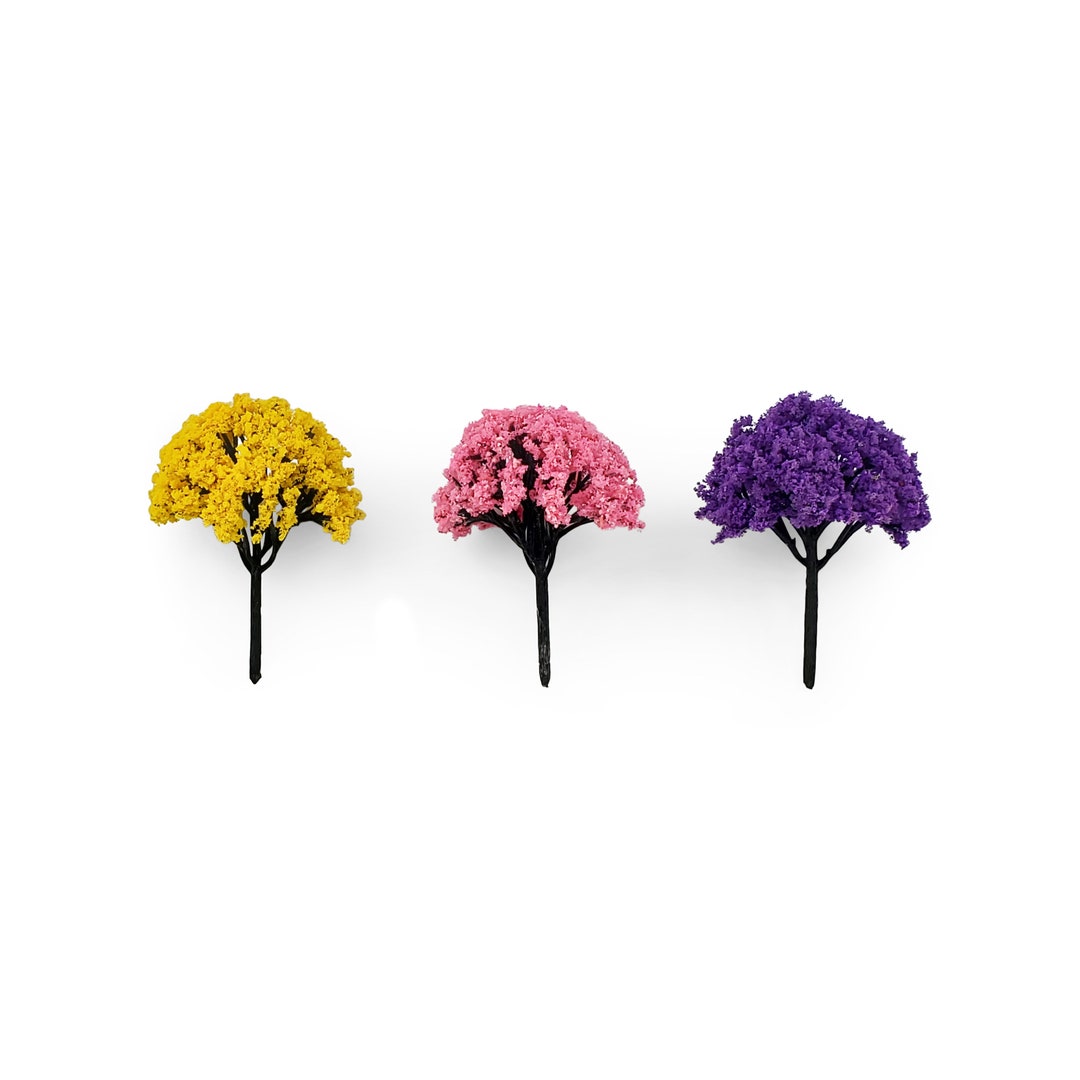 Colored Craft Trees - Miniature Trees - Faux Trees - Fairy Garden Trees ...