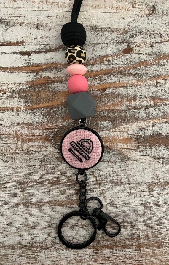 Embroidered Math Teacher Lanyard Teacher Lanyard - Etsy