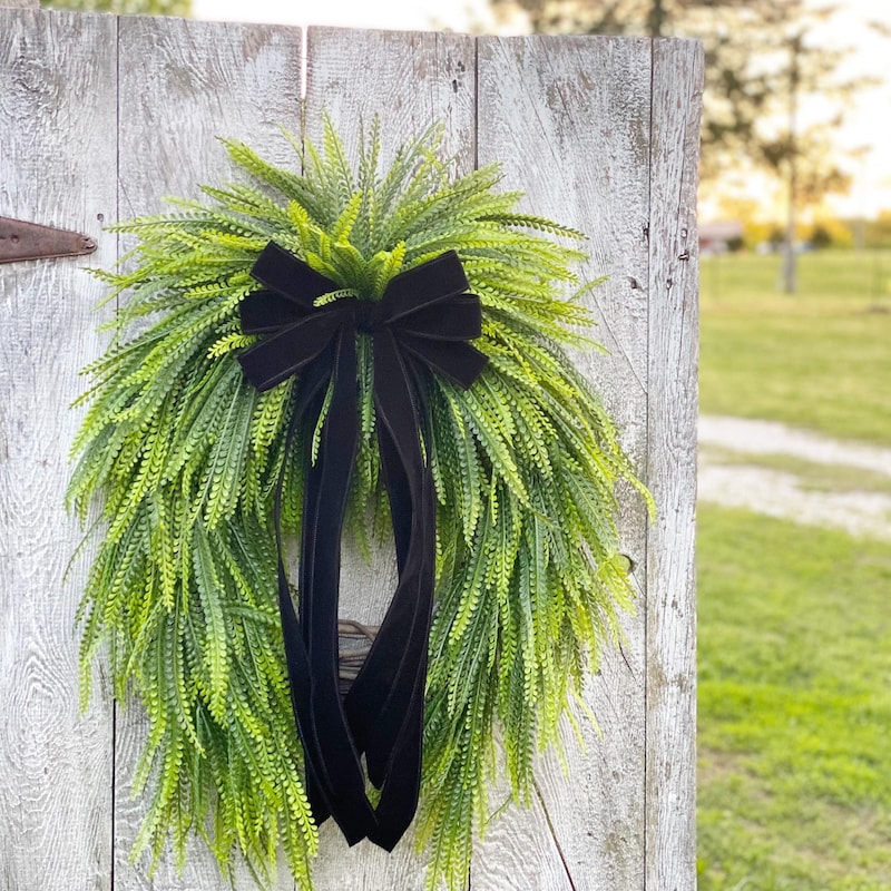 Black Double Door Wreaths - Etsy