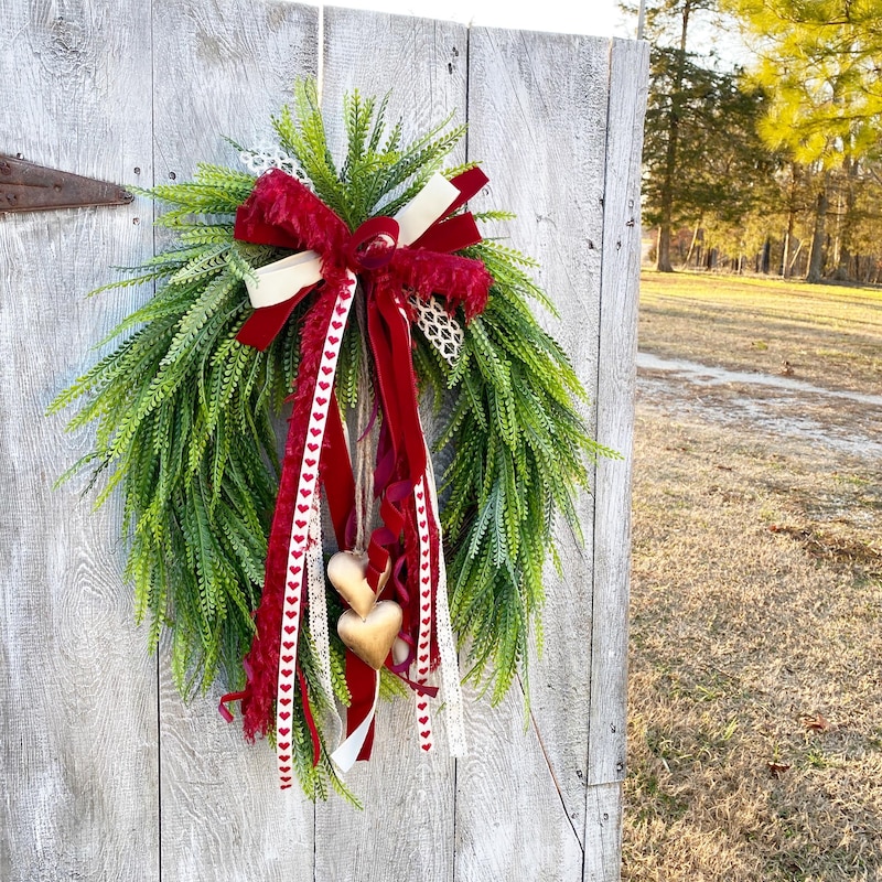 Valentine Wreath Greenery - Etsy