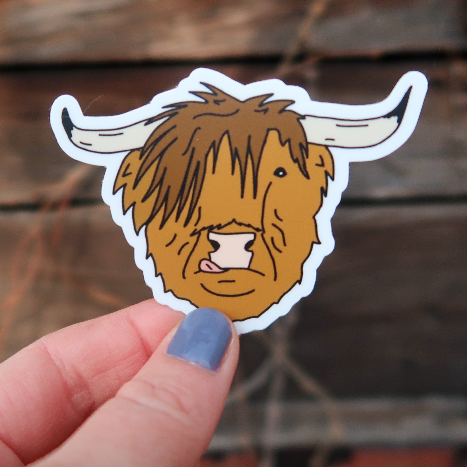 Highland Cow Vinyl Sticker. Perfect for Any Farm Animal or Cow Lover ...