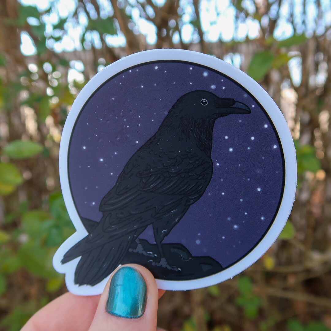 Raven Vinyl Sticker Perfect for Any Animal or Bird Lover - Etsy