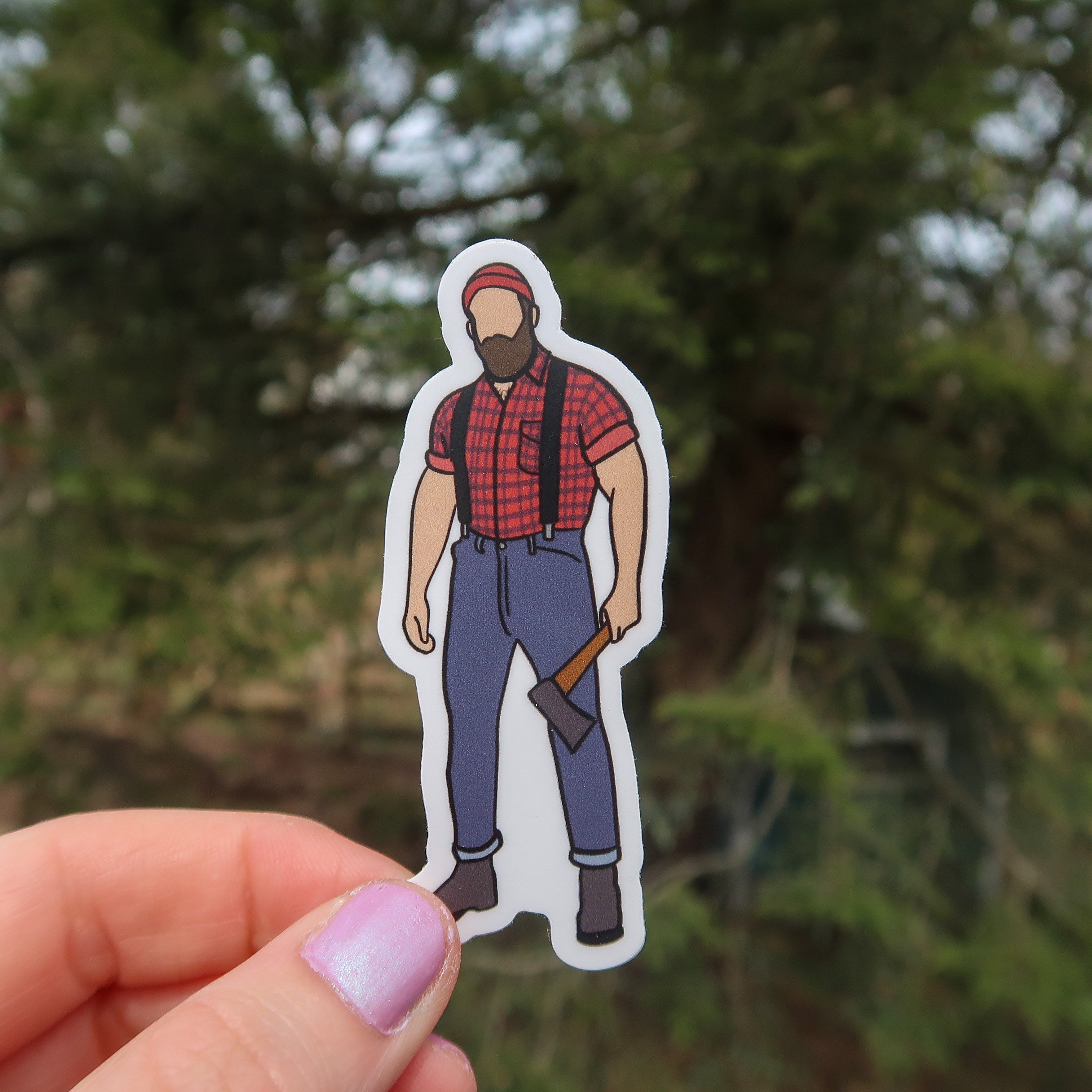 Lumberjack Vinyl Sticker Perfect for Any Outdoorsy Adventure - Etsy