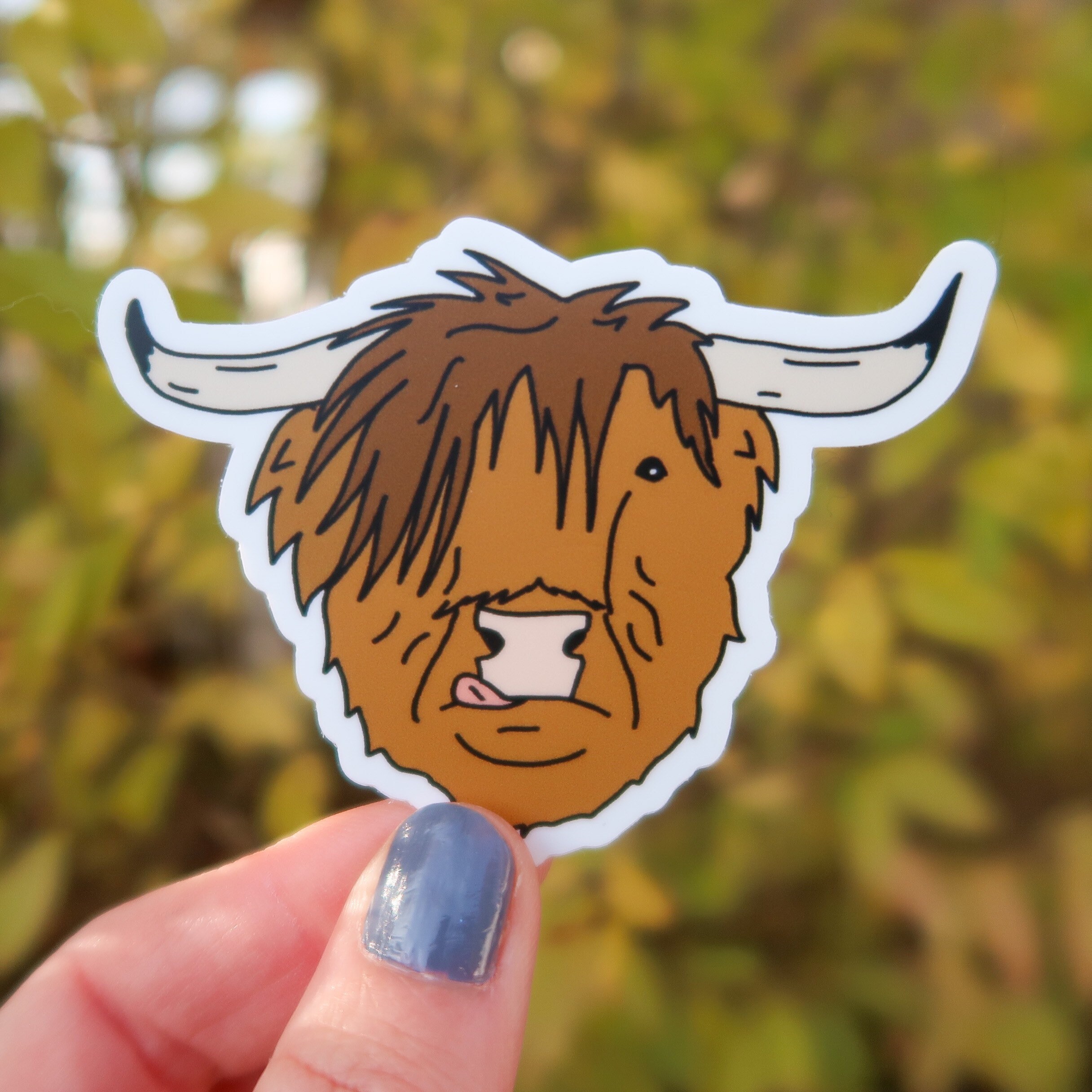Highland Cow Vinyl Sticker. Perfect for any Farm Animal or Cow | Etsy
