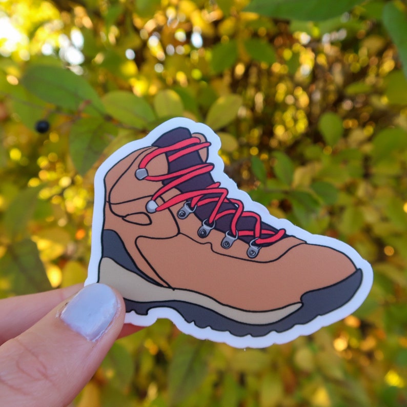 Hiking Boot Vinyl Sticker for Travelers or Outdoor Explorers - Etsy