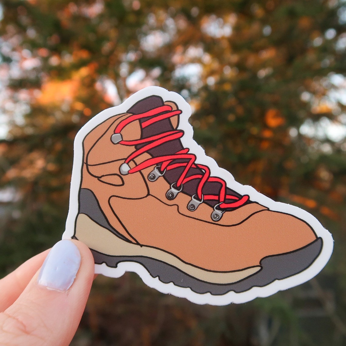 Hiking Boot Vinyl Sticker for Travelers or Outdoor Explorers - Etsy