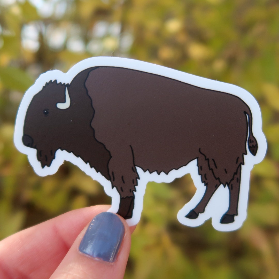 Buffalo Vinyl Sticker Featuring a Bison. Perfect for Any Animal or ...