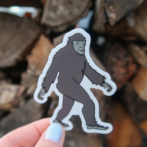 Sasquatch Bigfoot Vinyl Sticker for Nature Outdoor or Hiking - Etsy