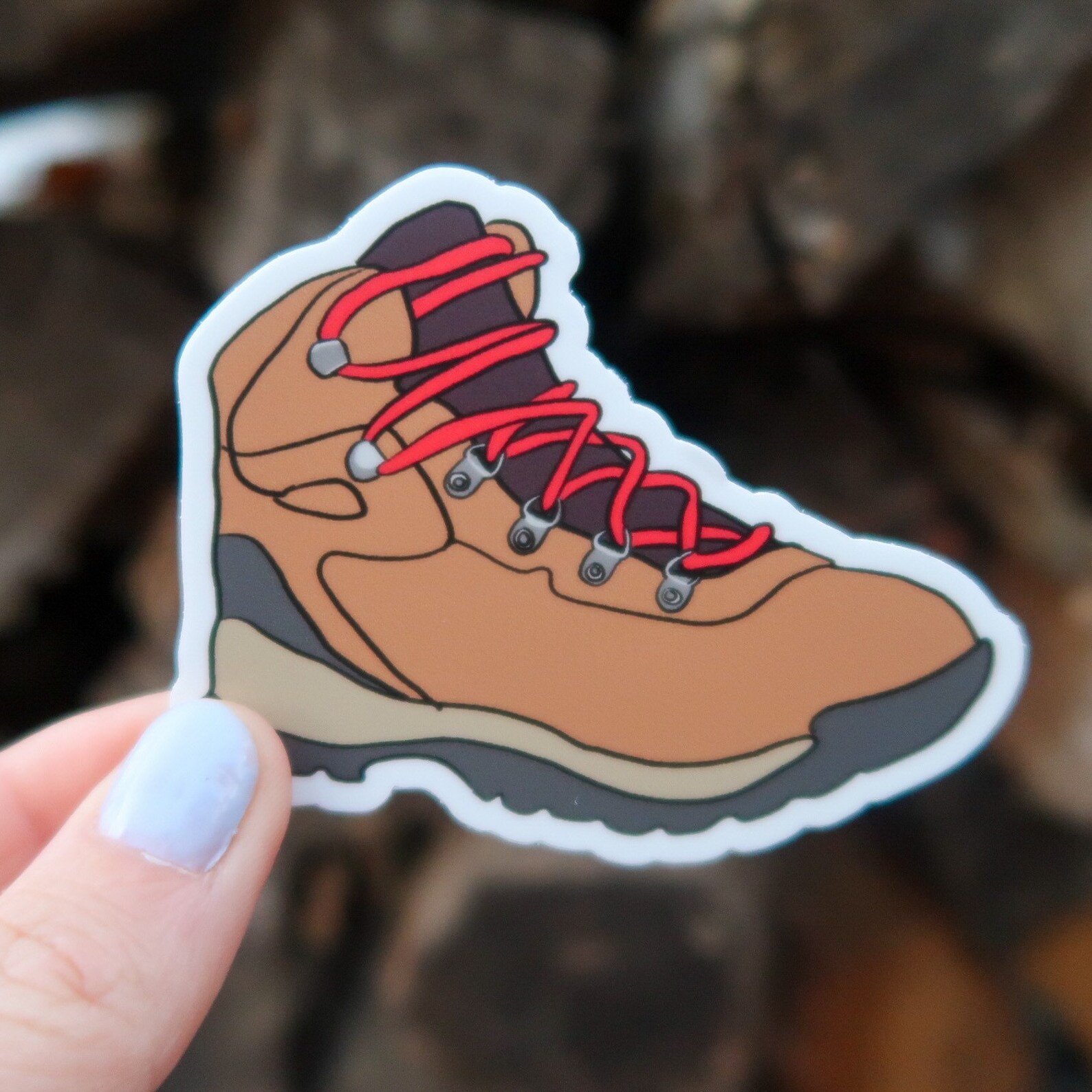 Hiking Boot Vinyl Sticker for Travelers or Outdoor Explorers - Etsy