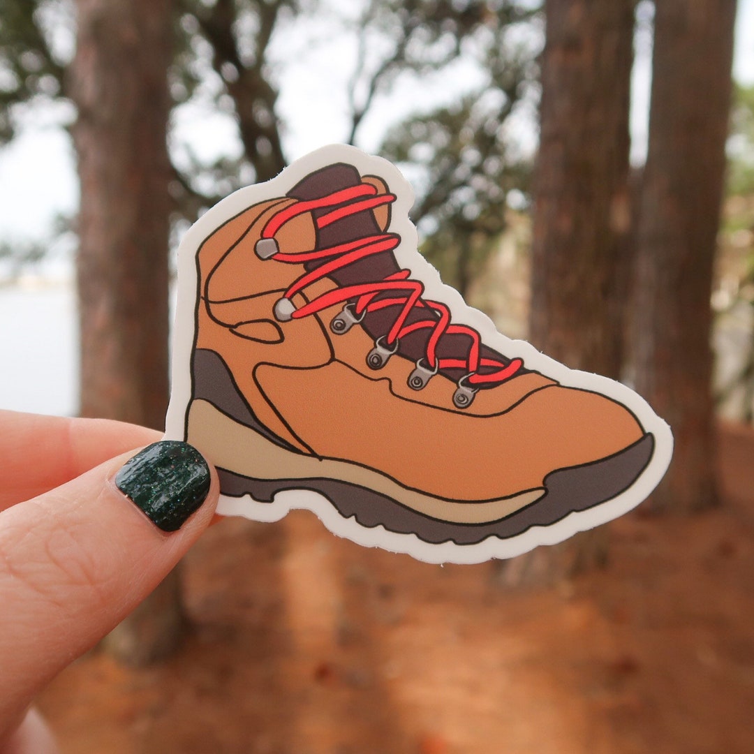 Hiking Boot Vinyl Sticker for Travelers or Outdoor Explorers - Etsy