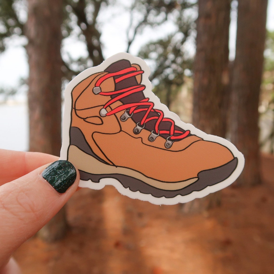 Hiking Boot Vinyl Sticker for Travelers or Outdoor Explorers - Etsy