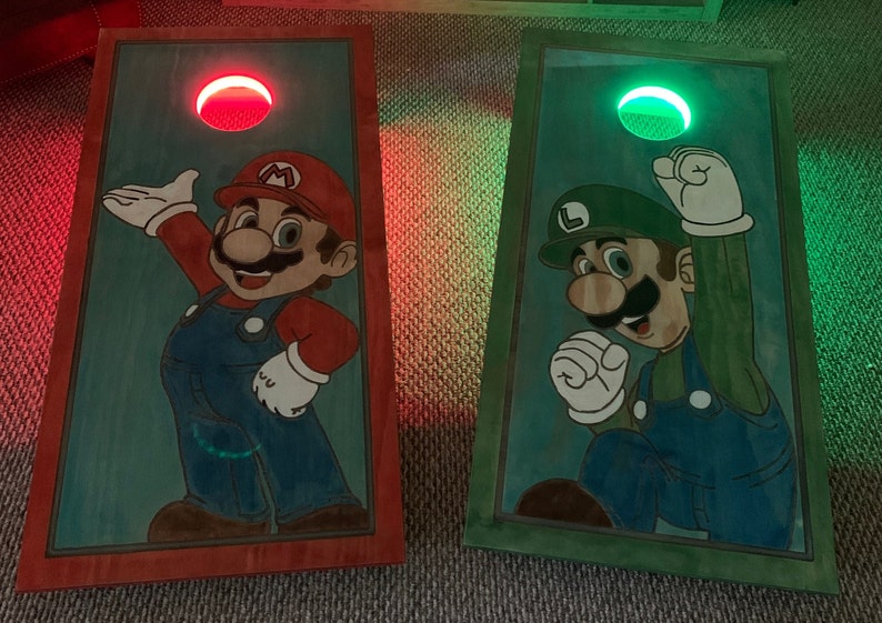 Super Mario Bros. Cornhole Boards - Etsy