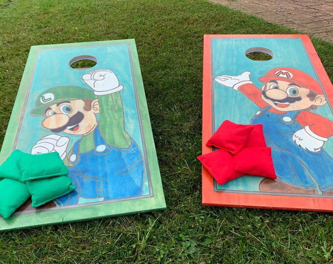 Super Mario Bros. Cornhole Boards - Etsy