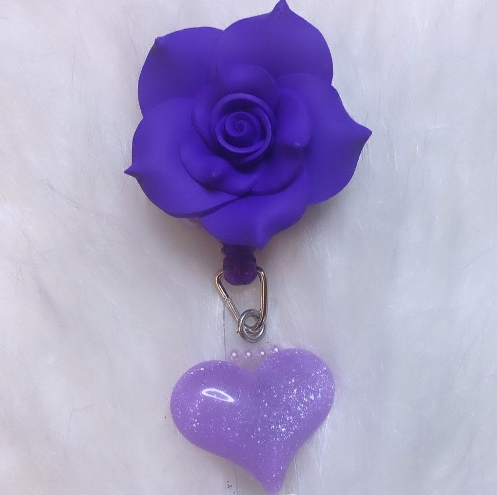 Violet ID Badge reel | Etsy