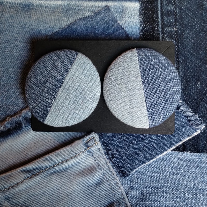 Button Covers Denim - Etsy