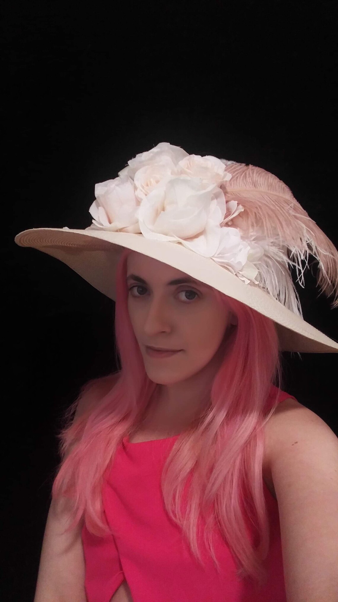 White and Pink Tea Party Hat Fancy Kentucky Derby Hat - Etsy