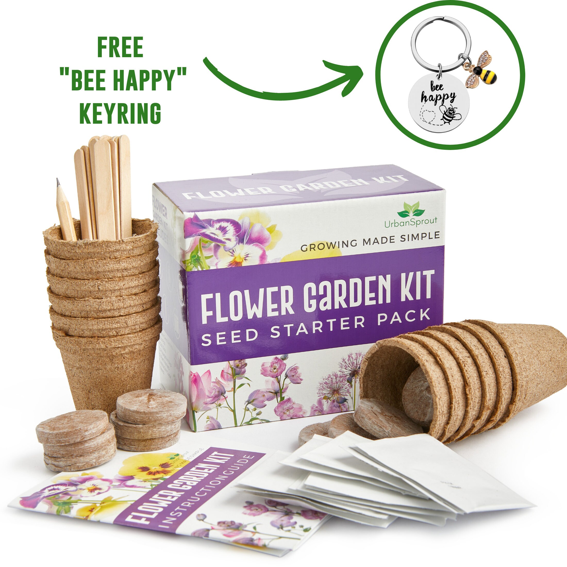 Flower Garden Kit - Grow Your Own Cottage Garden or Hanging Baskets ...