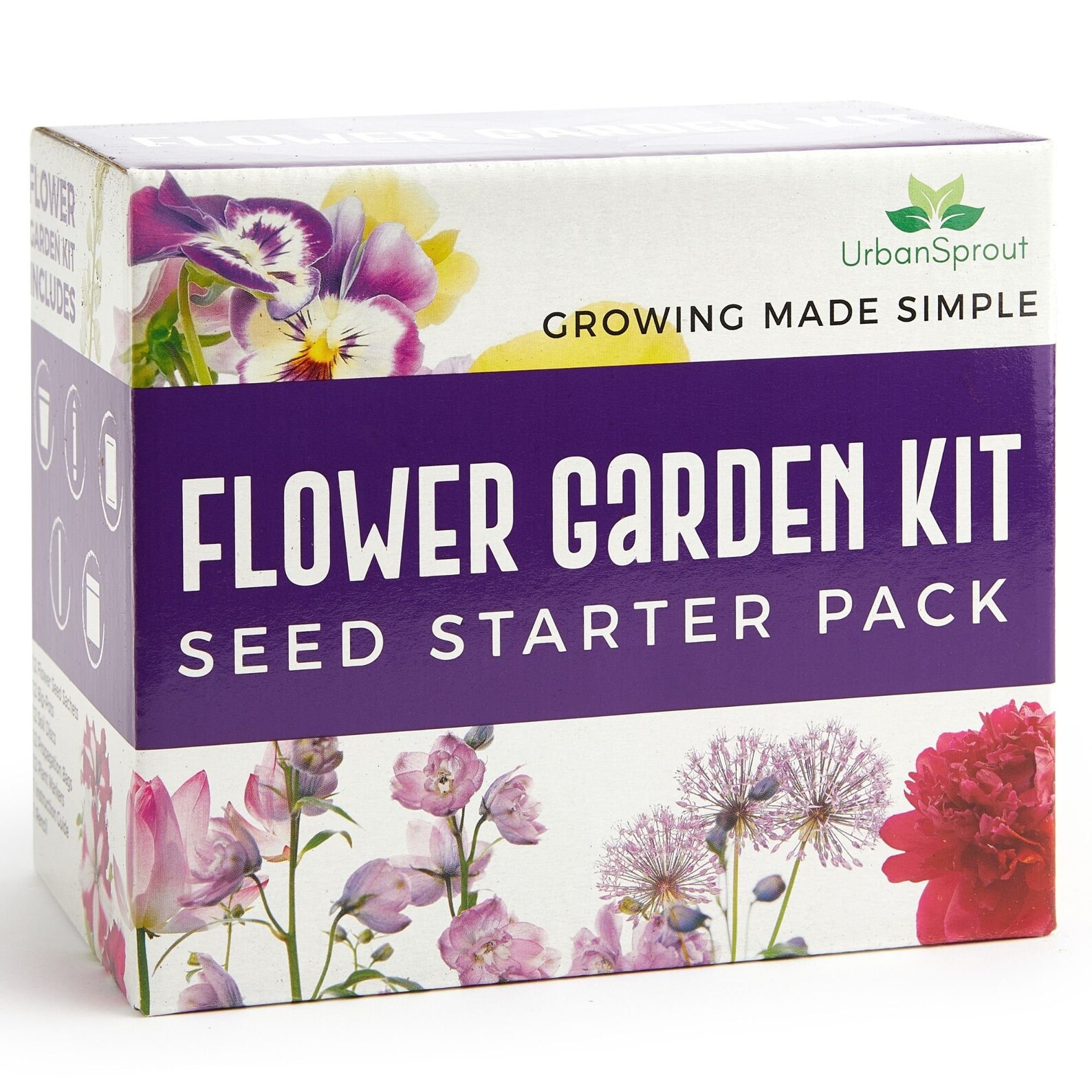 Cottage Flower Garden Starter Kit – 12 Seed Varieties, Pots & Soil ...