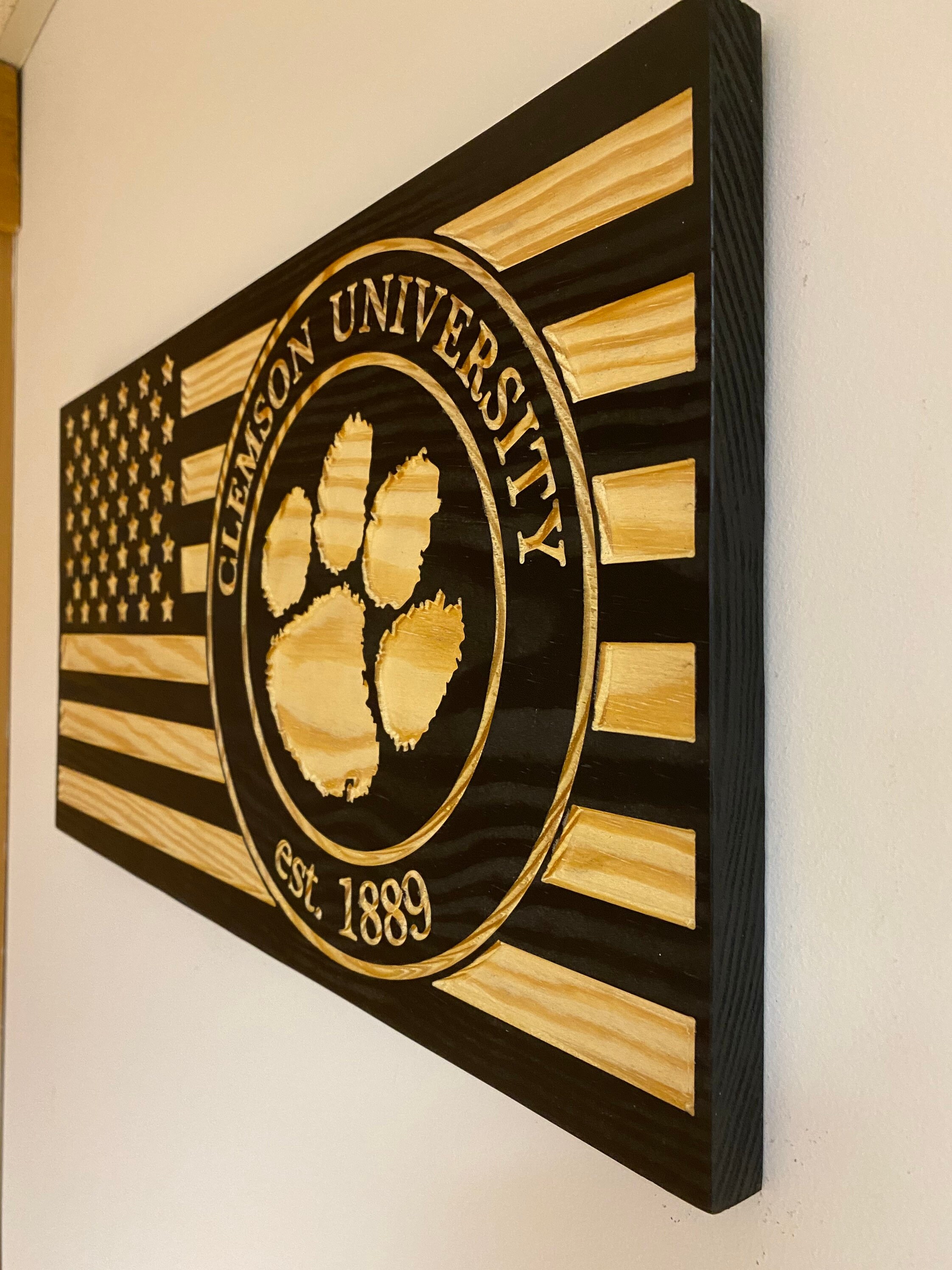 Clemson University / Flag / Engraved / Personalized Sign - Etsy