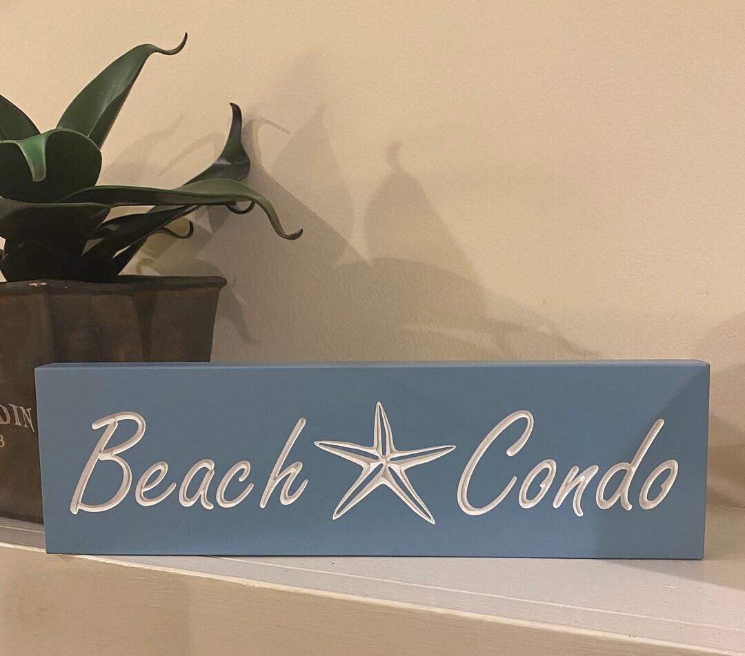 Engraved Wooden Beach Condo / House Warming Sign - Etsy