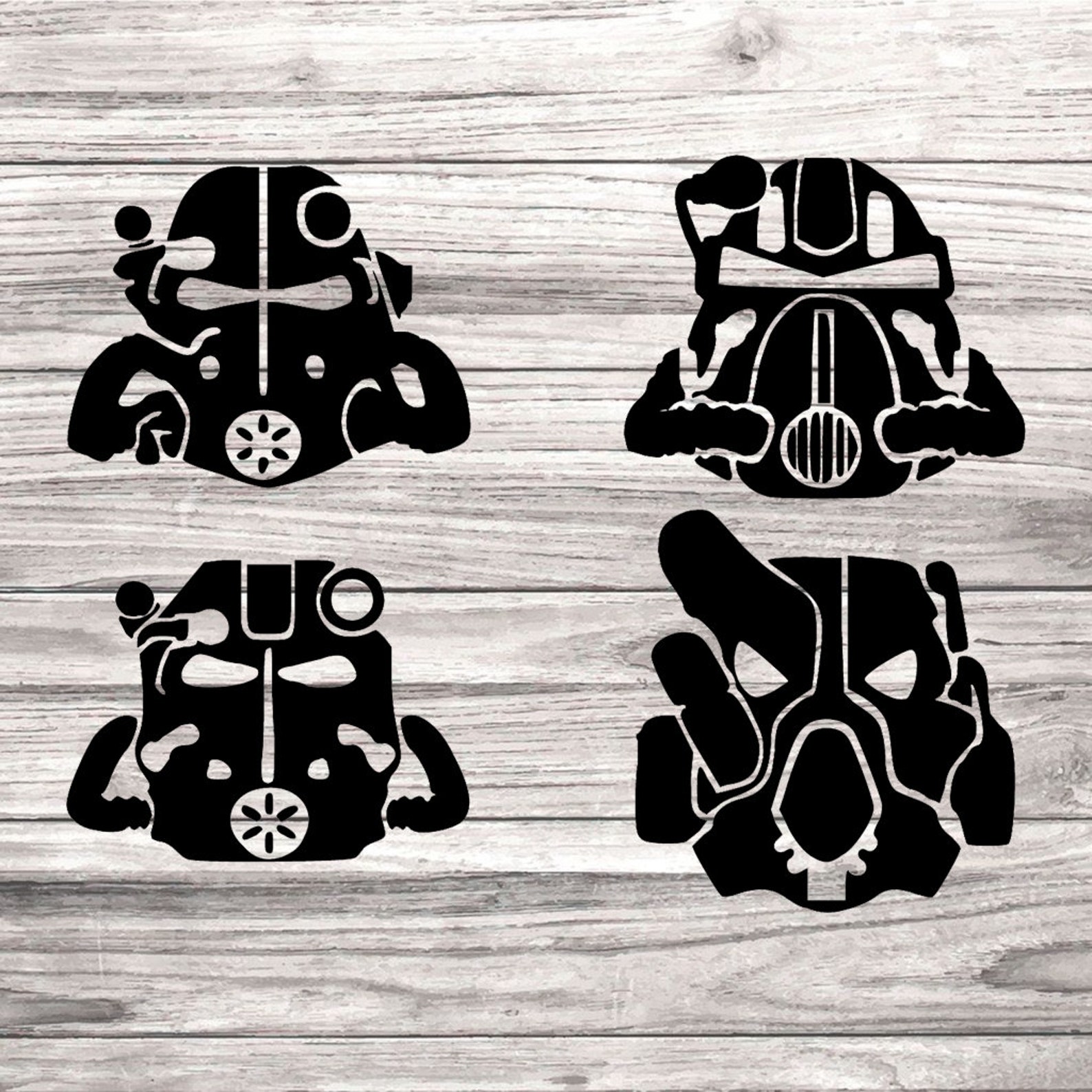 Fallout 4 Sticker T45 T51 T60 and X01 Power Armor Helmets | Etsy