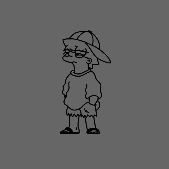 Simpsons Sticker Cool Kid Lisa Vinyl Vehicle/ Laptop Decal | Etsy