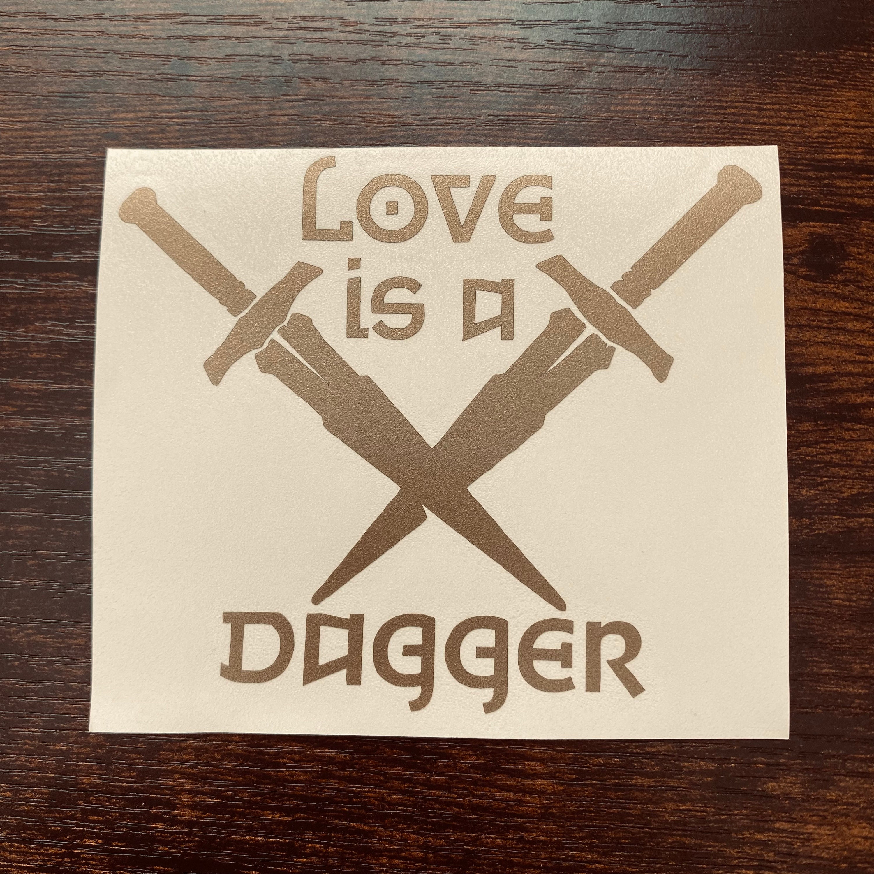 Loki Love is a Dagger Decal Vehicle/ Laptop Sticker Weather - Etsy UK