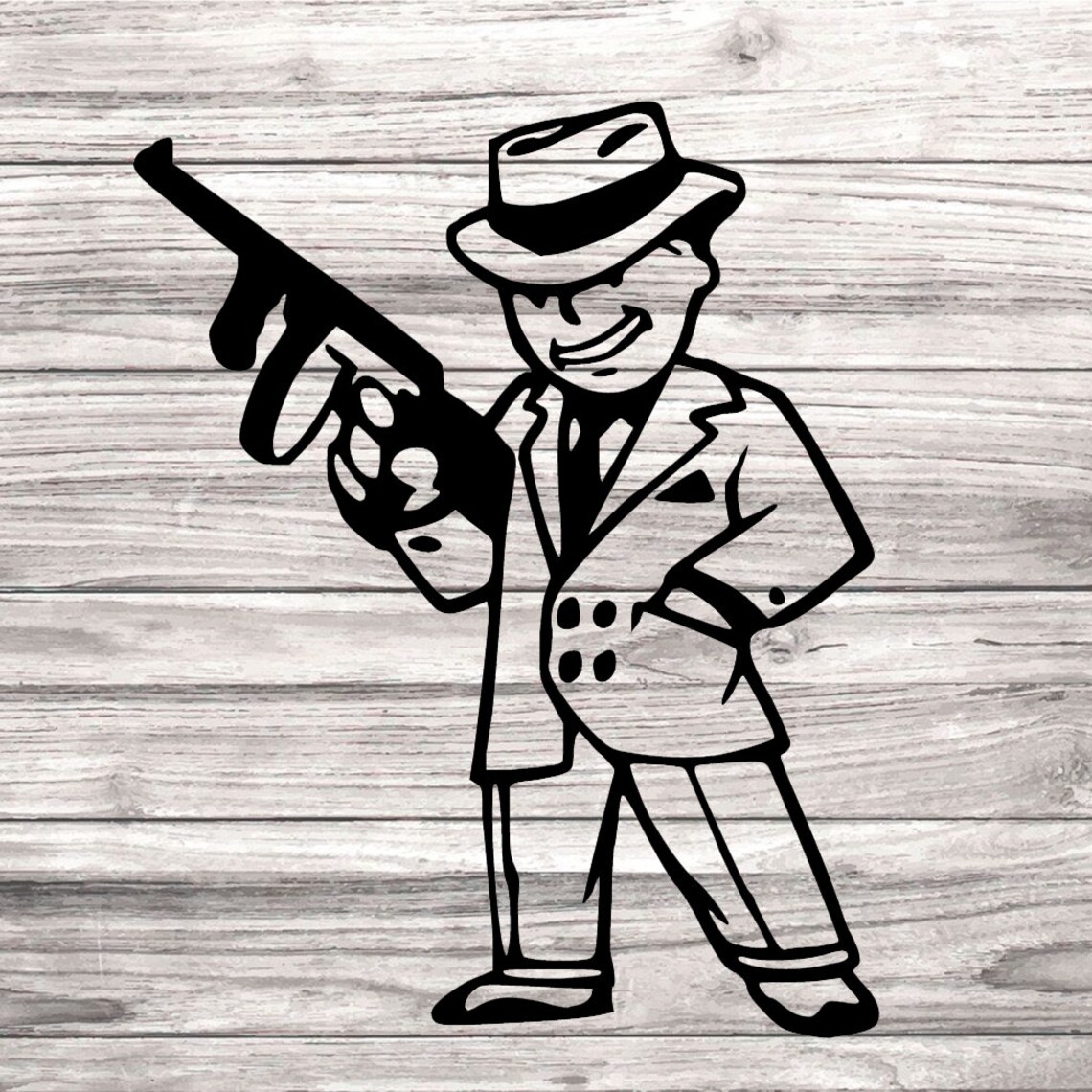 Fallout 4 Sticker Vault Boy w/ Tommy Gun Vinyl Vehicle/ Laptop | Etsy