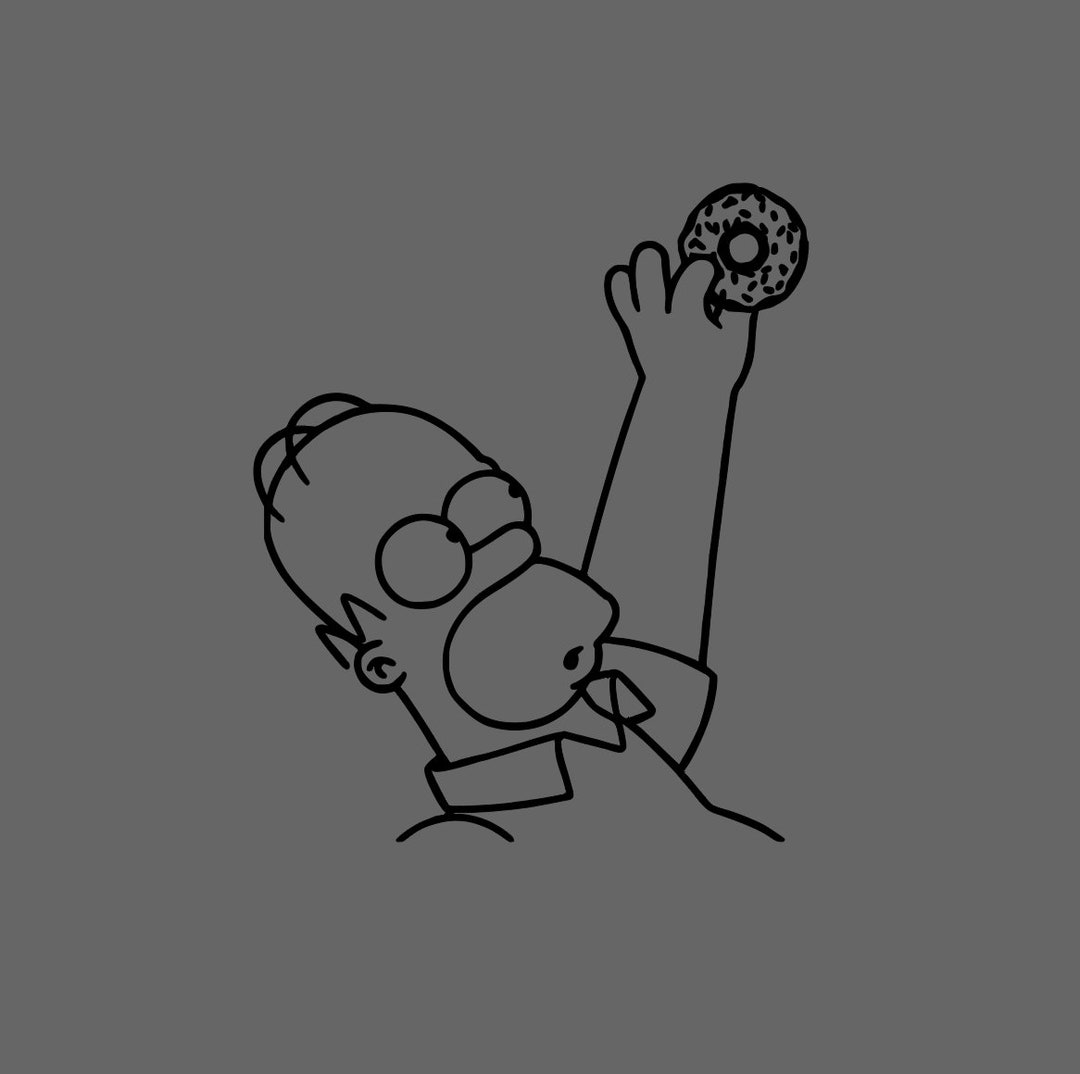 Calcomanía de Los Simpsons: Homero con dona, vinilo para vehículo o ...