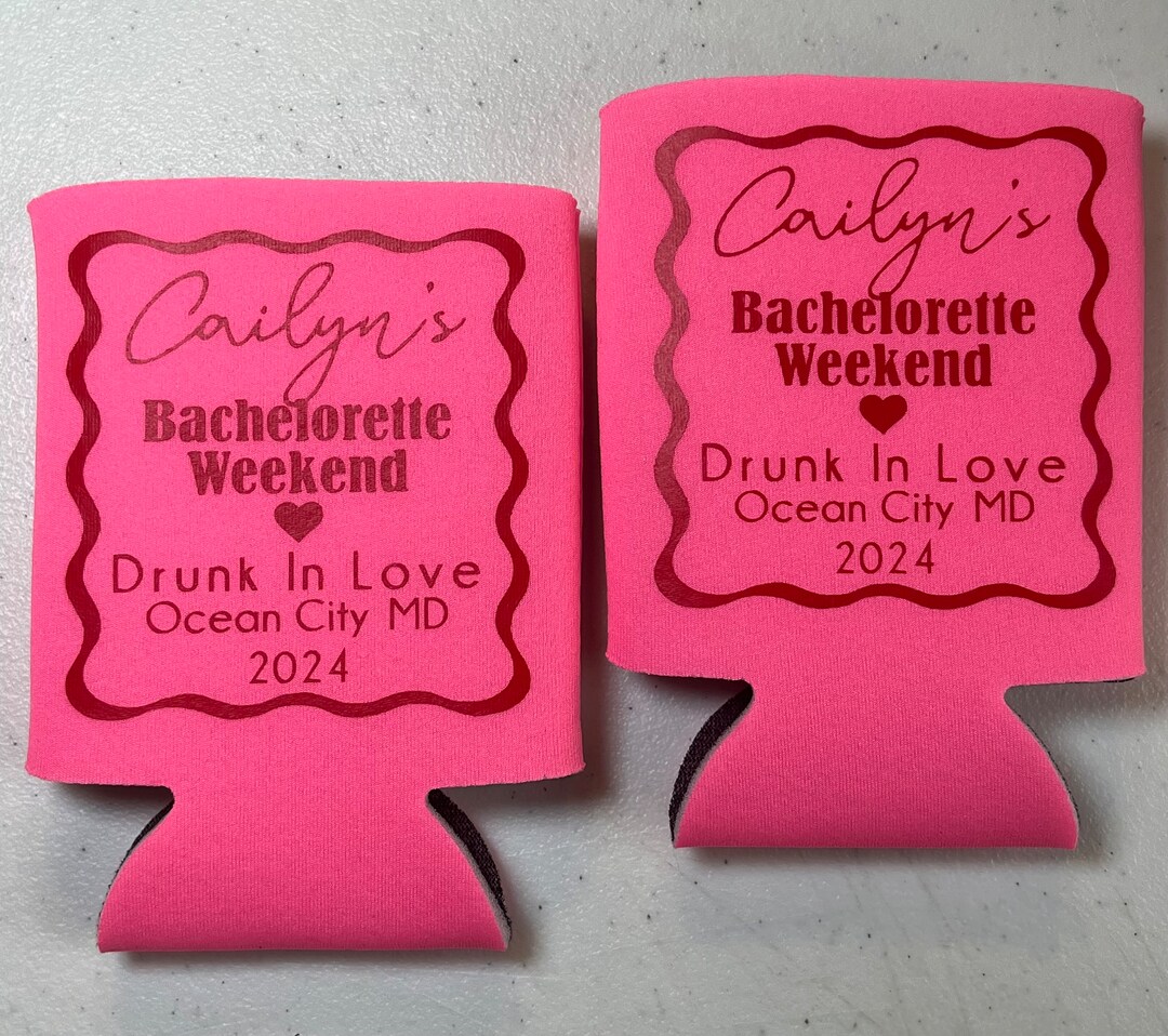 Personalized Can Coolers Custom Cosies Festival Drink Huggies Beach ...