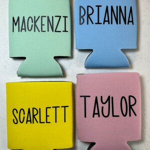 Personalized Can Coolers Custom Cosies Festival Drink Huggies Beach ...