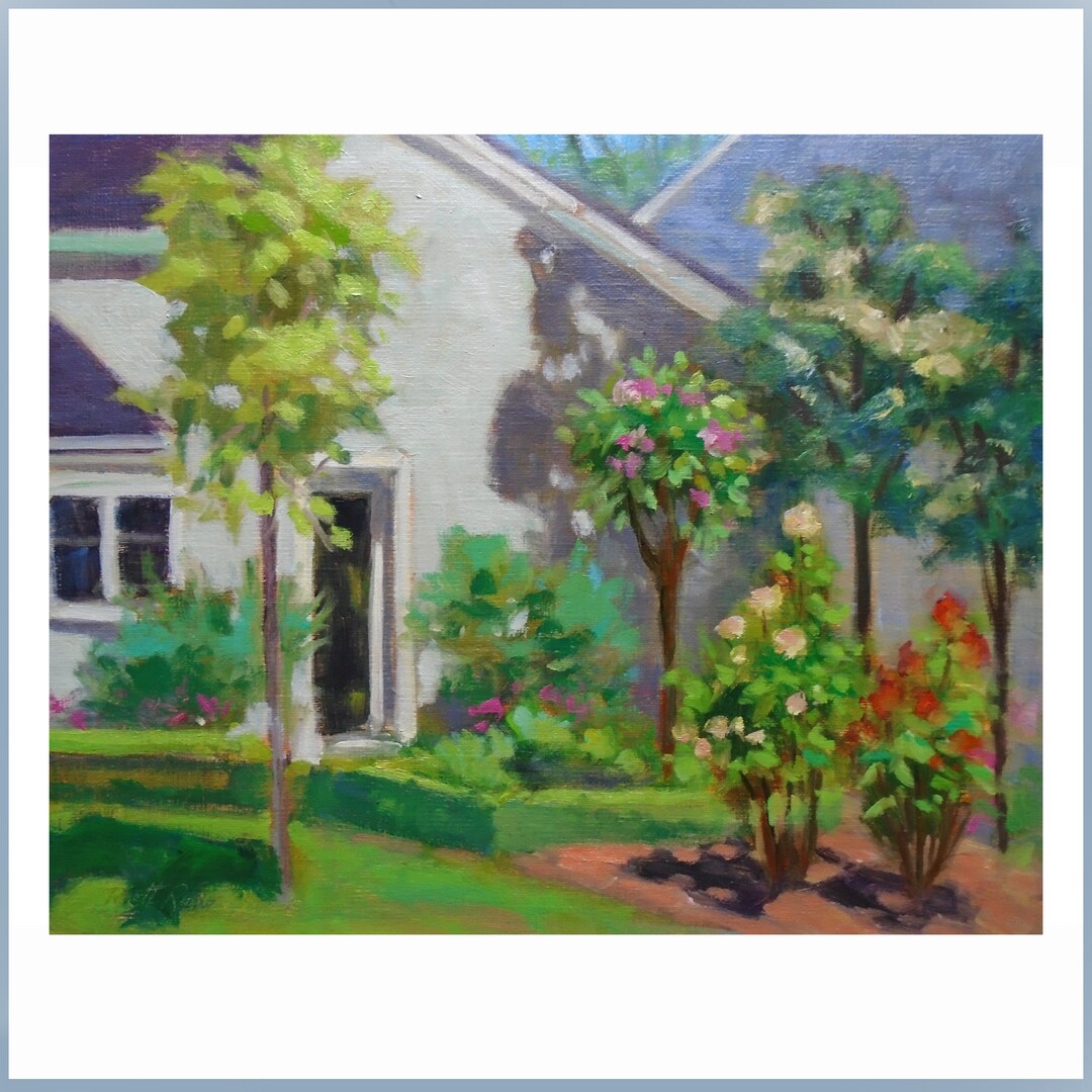 PAINTING ~ "a Classic Rose Garden" Plein Air Oil Painting by Rhett ...